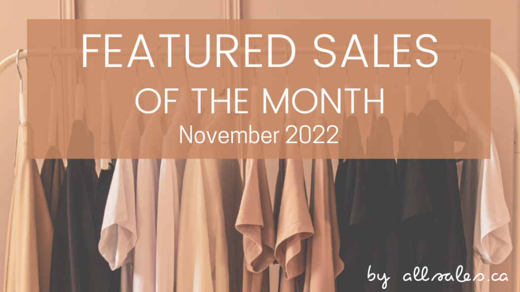 allsales.ca blog | Featured Sales of The Month – November 2022